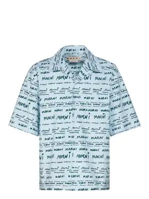 Marni Mega Bowling Shirt - Blue