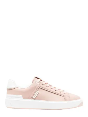 Balmain B-court Leather Sneakers - Pink