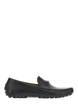 FERRAGAMO Gancini-buckle Leather Loafers - Brown
