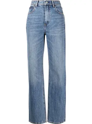 Alexander Wang Mid-rise Straight-leg Jeans - Blue