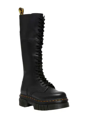 DR. MARTENS Dr. Martens Audrick Leather Knee High Platform Boots