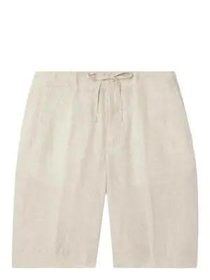 Loro Piana Straight-leg Linen Bermuda Shorts - Neutrals
