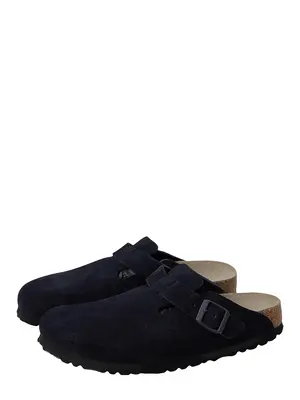 BIRKENSTOCK Birkenstock Boston Soft Footbed Suede Clogs Navy