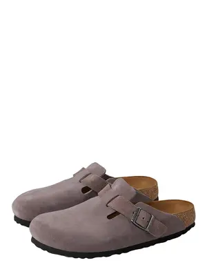 BIRKENSTOCK Birkenstock Boston Soft Footbed Suede Clogs Red