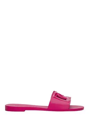 Dolce & Gabbana Rubber Beachwear Sliders - Fuchsia