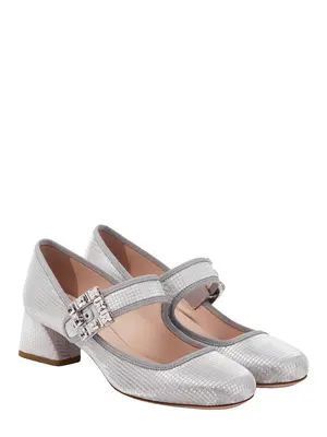 ROGER VIVIER Trés Vivier Embellished Pumps - Metallic
