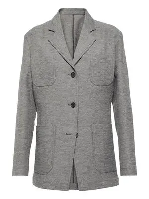 TOTEME Fitted Wool-blend Blazer - Grey