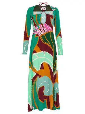 Johanna Ortiz Printed Maxi Dress - Multicoloured