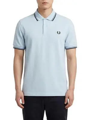 Fred Perry Cotton Polo Shirt With Logo - Navy