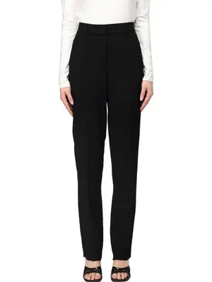 Emporio Armani Viscose Blend Pants - Black