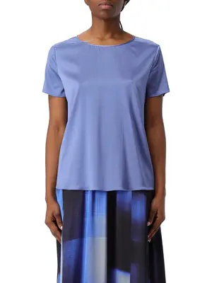 Emporio Armani Emporio Armani Silk Satin Blouse Violet