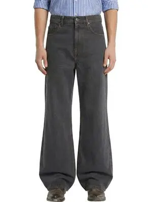 GOLDEN GOOSE Wide Leg Jeans - Black