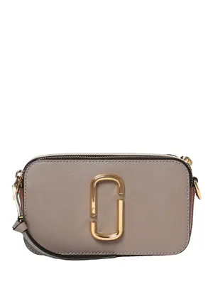 Marc Jacobs Marc Jacobs The Snapshot Bag In Saffiano Leather Dove Grey