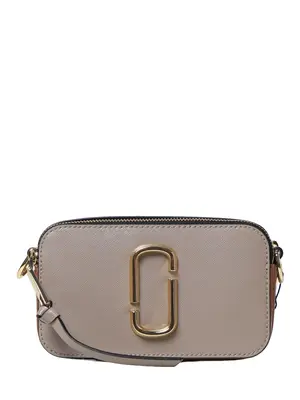 Marc Jacobs Marc Jacobs The Snapshot Bag In Saffiano Leather Mouse Grey