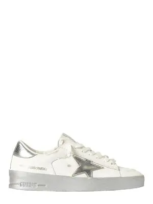 GOLDEN GOOSE Stardan Leather Sneakers With Star Patch - White
