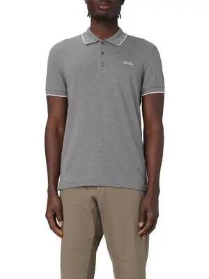 Zegna Polo Shirt Men Grey