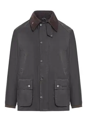 Barbour Barbour Waxed Cotton Jacket With Corduroy Collar Brown