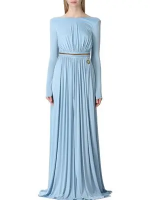 Elisabetta Franchi Cupro Jersey Dress - Blue