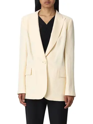 TWINSET Linen Blend Blazer - Ivory
