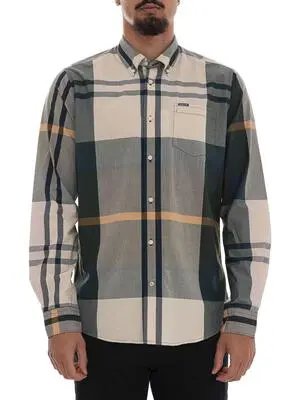 Barbour Cotton Shirt With Vintage Check Pattern - Ecru