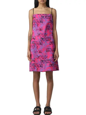 Versace Versace Jeans Couture Viscose Dress Fuchsia
