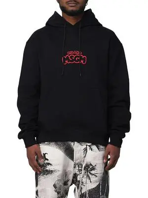 MSGM Cotton Hoodie - Black