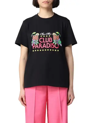 MSGM Club Paradiso Cotton T-shirt - Black
