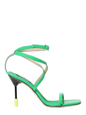 MSGM Patent Leather Sandals - Green