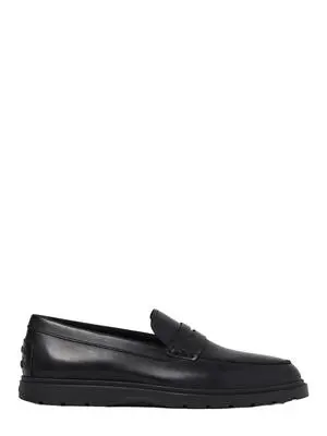TOD'S Smooth Calfskin Leather Loafers - Black
