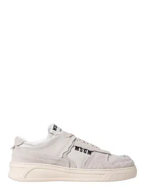 MSGM X Acbc Leather And Repet Sneakers - Milk