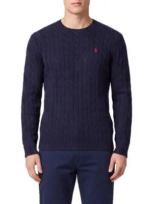 Polo Ralph Lauren Polo Ralph Lauren Cable Knit Crewneck Sweater Navy