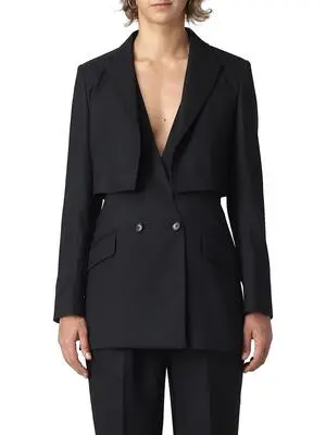 Karl Lagerfeld Double Breasted Jacket - Black