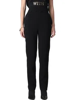 Moschino Tailored Pants With Button Detailing - Black