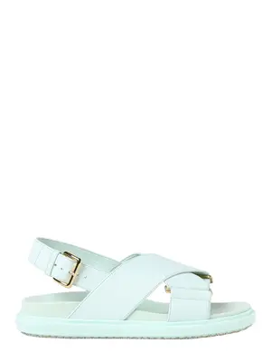 Marni Sandals In Leather Gnawed Blue