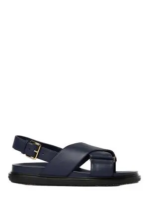 Marni Sandals In Leather Royal Blue