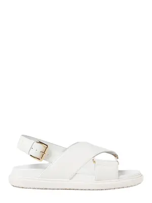 Marni Sandals In Leather White 1