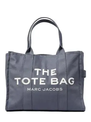Marc Jacobs The Tote Bag In Canvas With Jacquard Logo - Blue