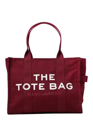 Marc Jacobs The Large Tote Bag In Canvas With Jacquard Logo Red