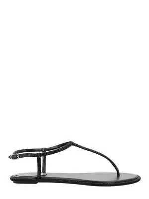 Rene Caovilla Embellished Heeled Sandal - Black