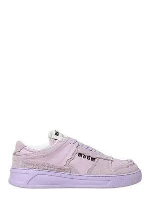 MSGM X Acbc Leather And Repet Sneakers - Lilac