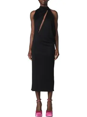 Versace Jersey Halterneck Midi Dress - Black