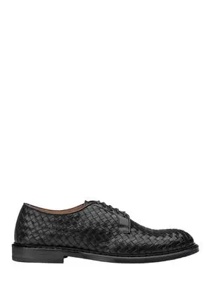 DOUCAL'S Woven Derby Shoes - Black