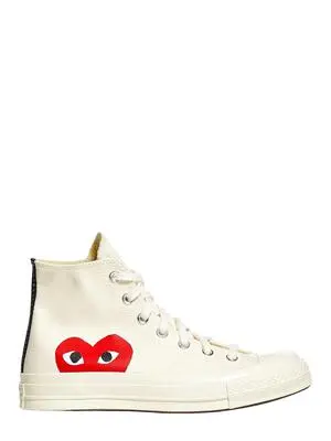 Play Comme Des Garcon Chuck Taylor X Converse High-top Sneakers - White