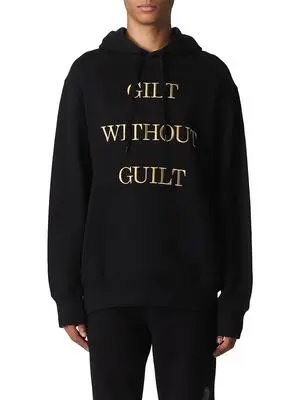 Moschino Moschino Couture Gilt Without Guilt Hooded Sweatshirt Black 1