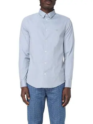 Emporio Armani Shirt Men Gnawed Blue
