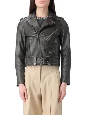 GOLDEN GOOSE Leather Biker Jacket - Black