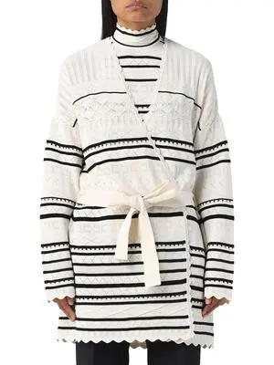 Elisabetta Franchi Crochet Cardigan White