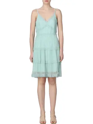TWINSET Twinset Dress In Plumetis Tulle Mint