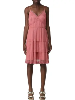TWINSET Twinset Dress In Plumetis Tulle Pink