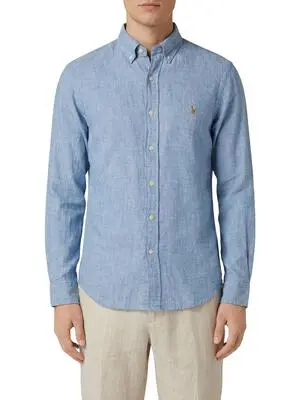 Polo Ralph Lauren Classic Linen Shirt Blue